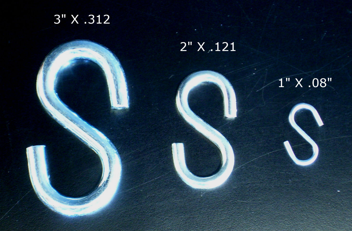 S Hooks 3 Sizes | Hollywood Expendables