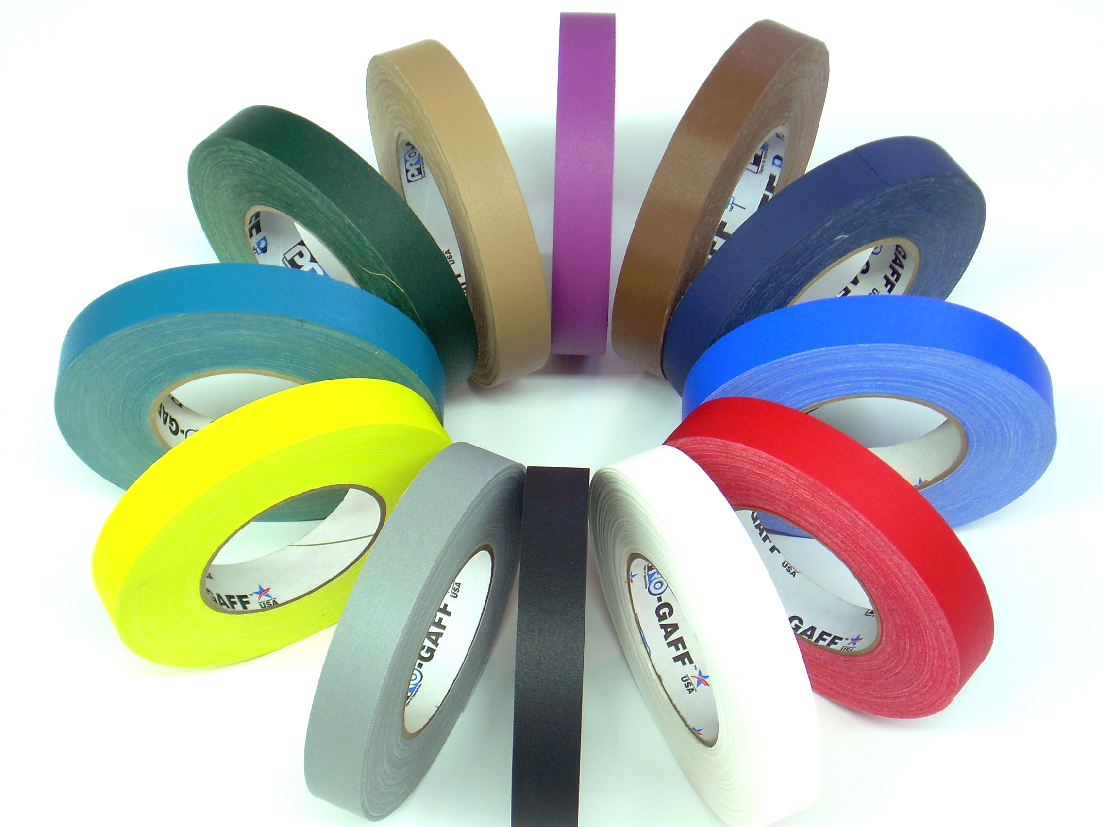 Camera Tape 1″ X 55 Yds. 13 Standard Colors | Hollywood Expendables
