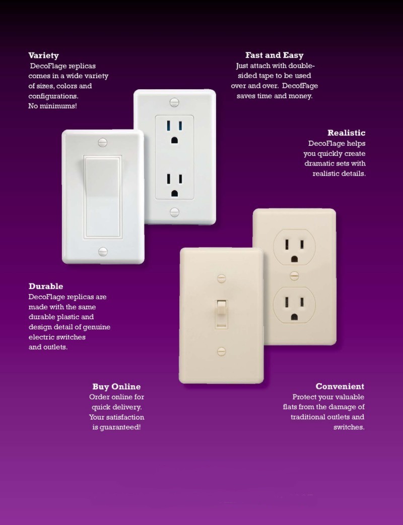 Fake Switch & Outlet Plates by DecoFlage | Hollywood Expendables